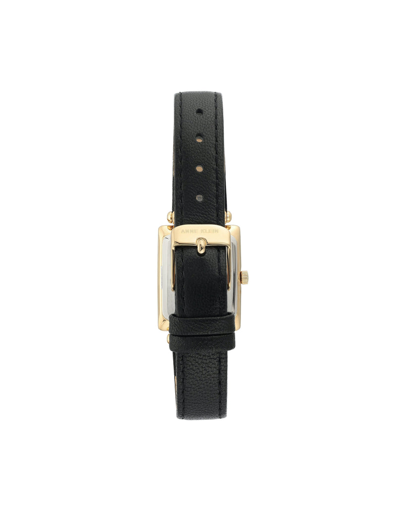 Rectangular Case Leather Strap Watch Red | Anne Klein